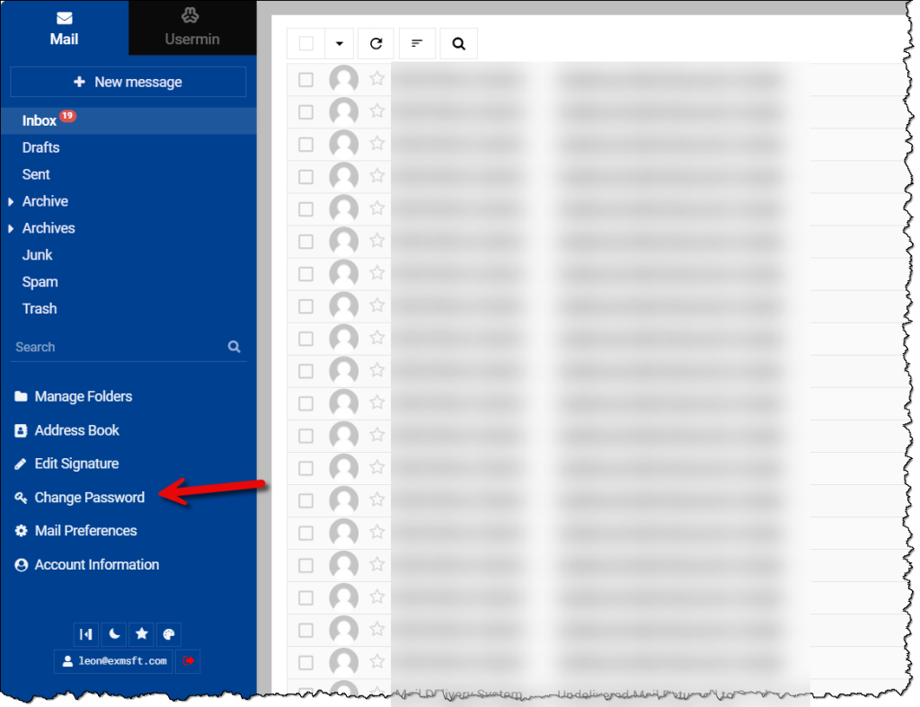 Changing your POP login password and Webmail